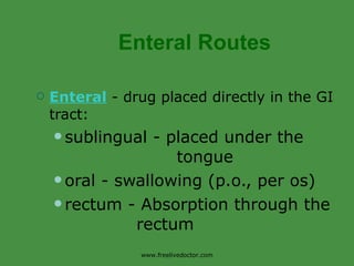Routes of drug administration | PPT