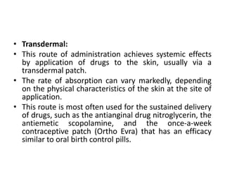 Routes of drug administration | PPTX