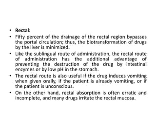 Routes of drug administration | PPTX