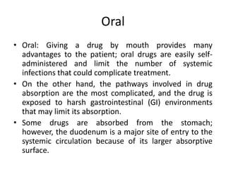 Routes of drug administration | PPTX