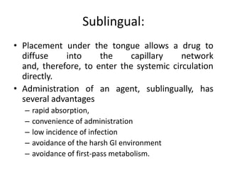 Routes of drug administration | PPTX