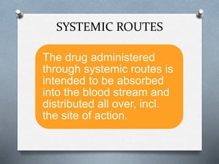 Routes of drug administration | PPTX