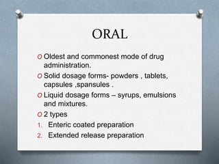 Routes of drug administration | PPTX