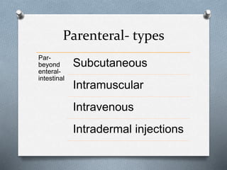 Routes of drug administration | PPTX