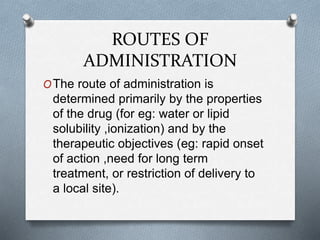 Routes of drug administration | PPTX