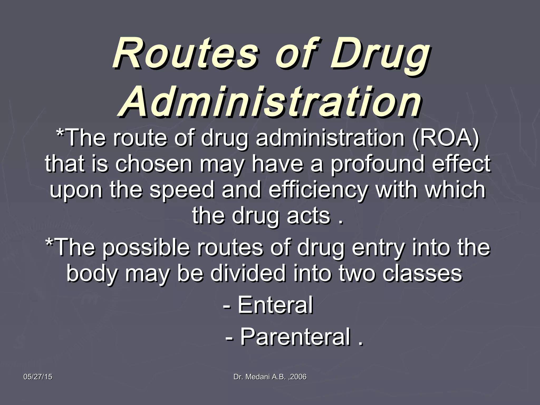 Routes of drug administration | PPT