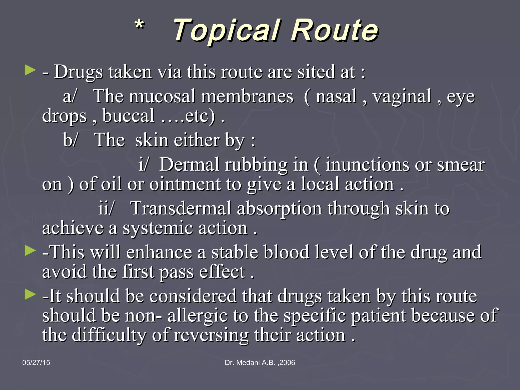 Routes of drug administration | PPT