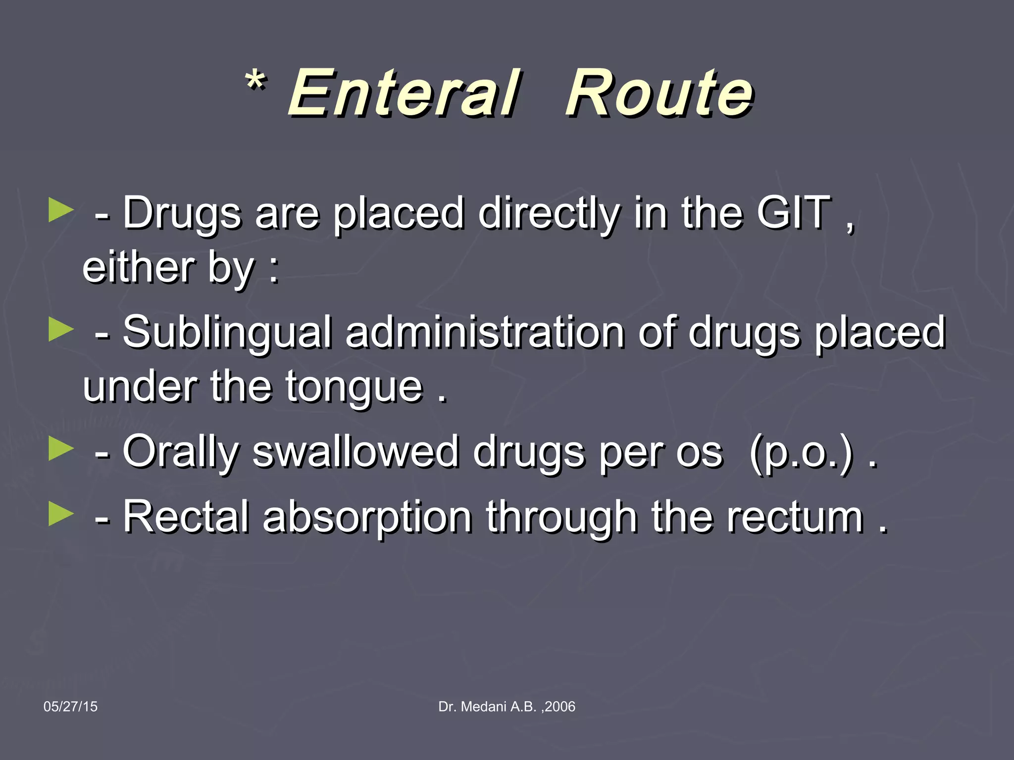 Routes of drug administration | PPT