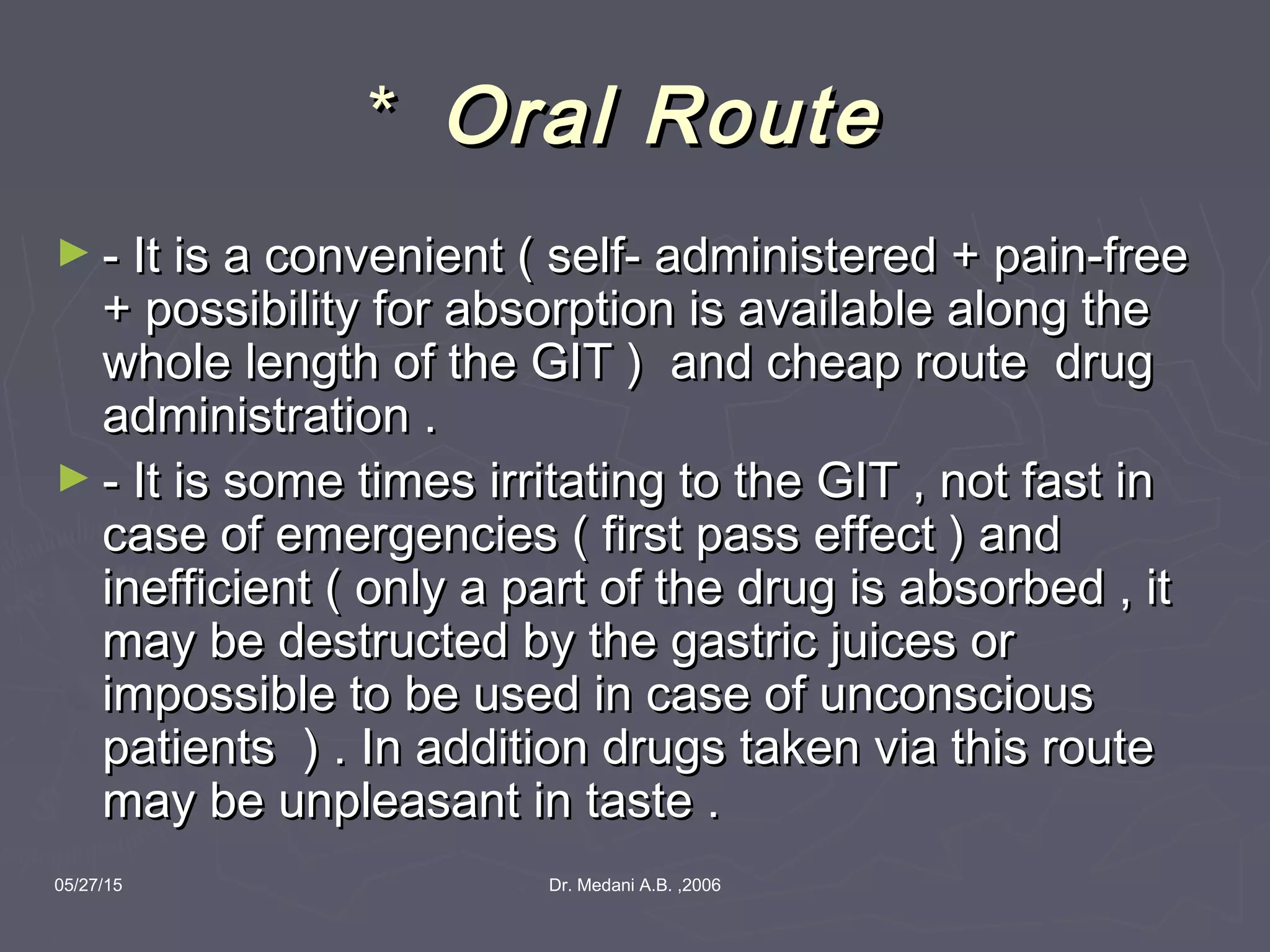 Routes of drug administration | PPT