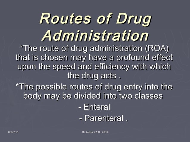 Routes of drug administration | PPT