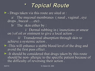 Routes of drug administration | PPT