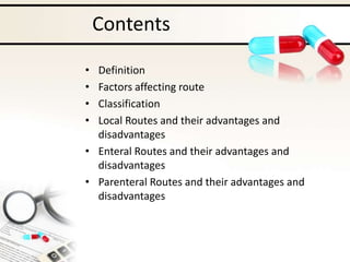 Routes of drug administration | PPTX