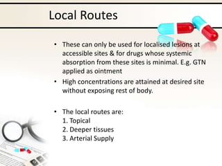 Routes of drug administration | PPTX