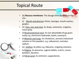 Routes of drug administration | PPTX