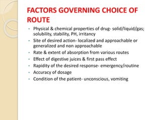 Routes of drug administration | PPTX