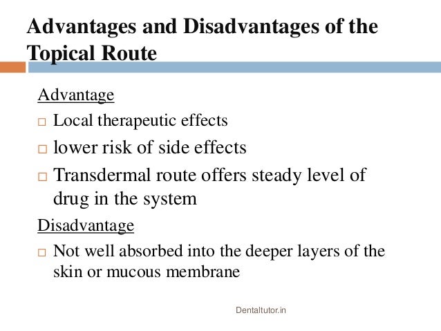 Routes of drug administration