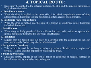 Routes of drug administration | PPTX