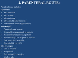Routes of drug administration | PPTX