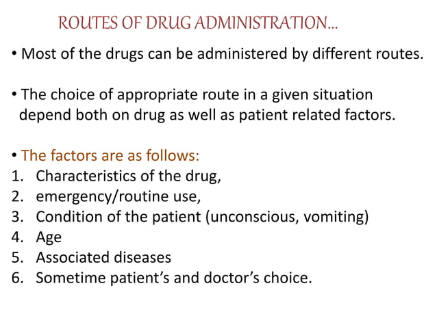 Routes of drug administration | PPT