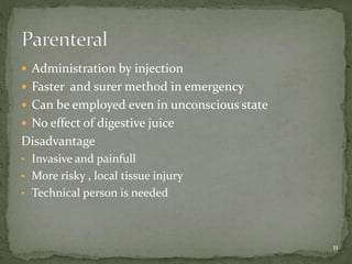 Routes of Drug Administration | PPT