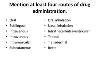 Routes of drug administration | PPTX | First Aid | Injuries