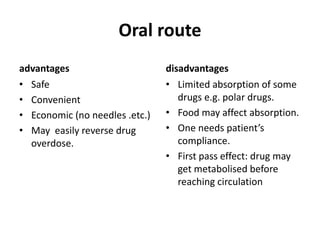 Routes of drug administration | PPTX