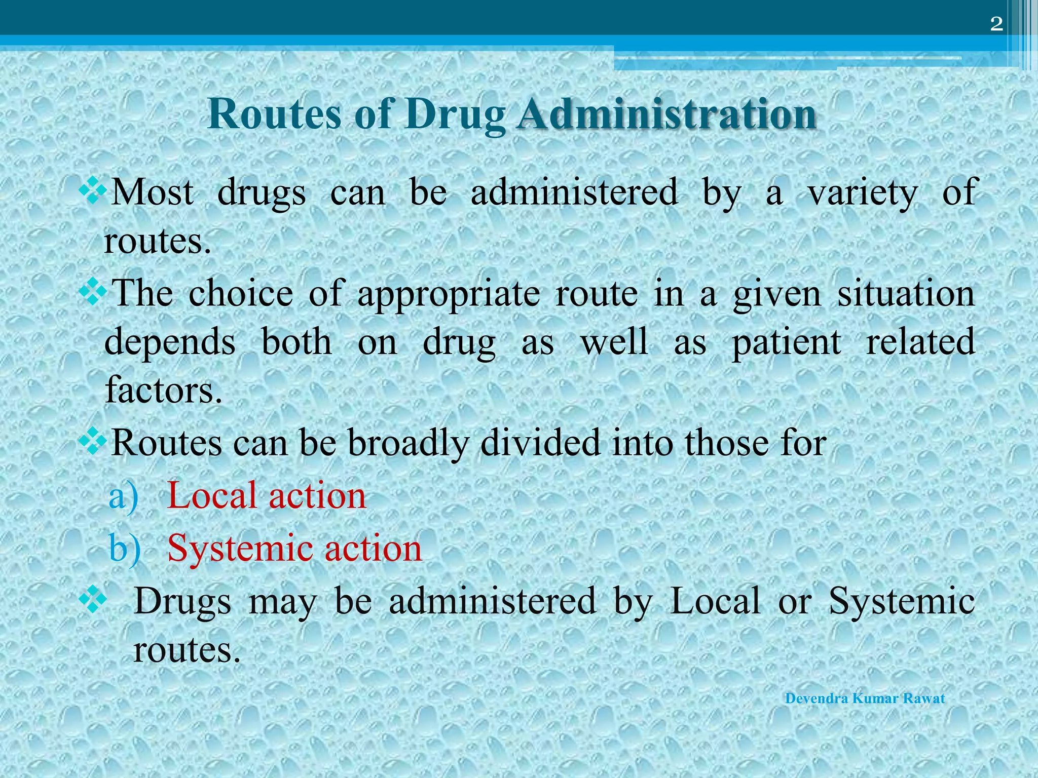Routes of drug administration | PPTX