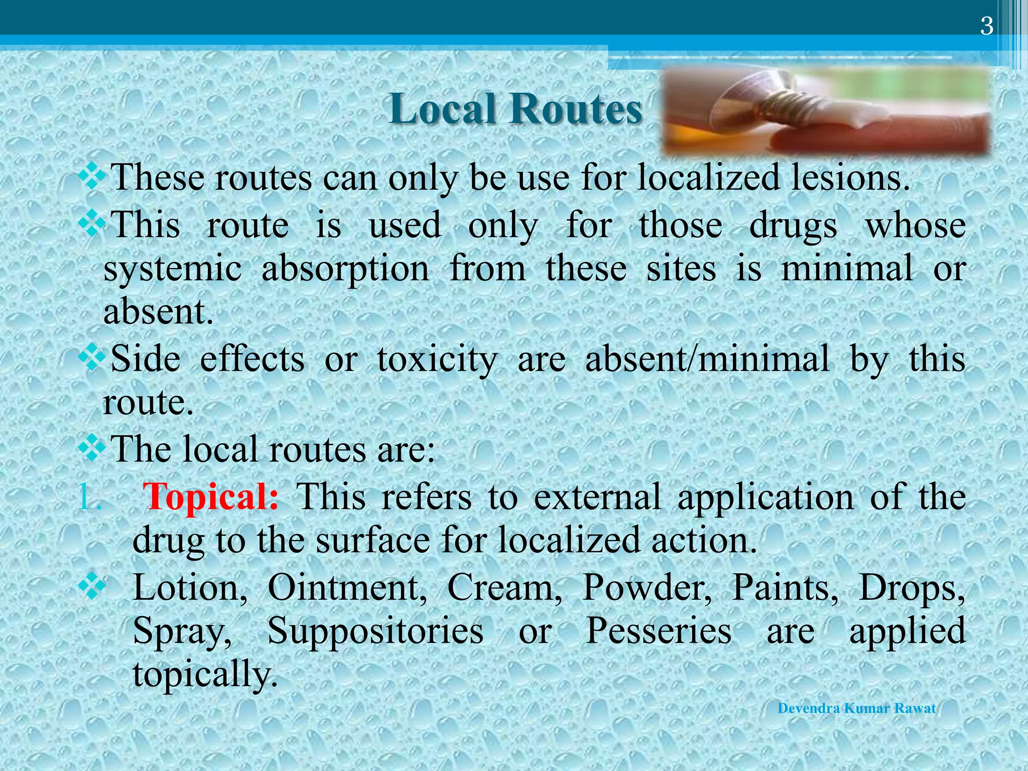 Routes of drug administration | PPTX
