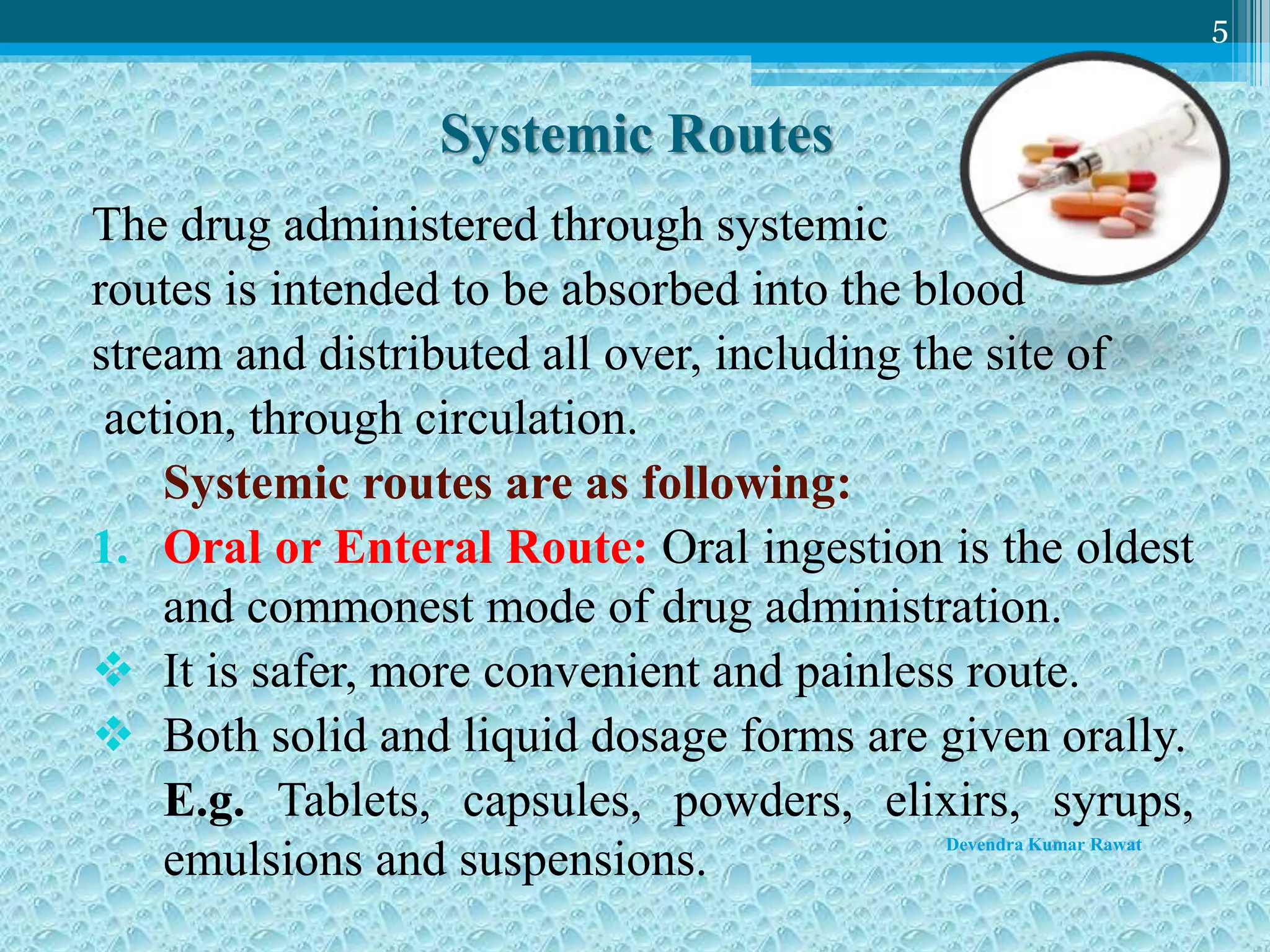 Routes of drug administration | PPTX