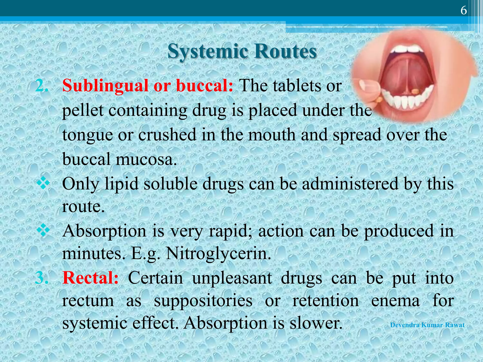 Routes of drug administration | PPTX