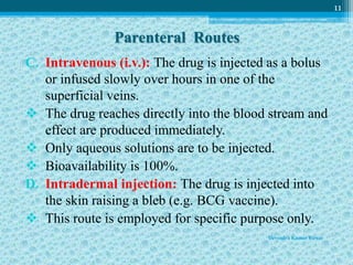Routes of drug administration | PPTX