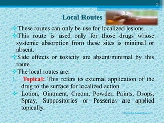 Routes of drug administration | PPT