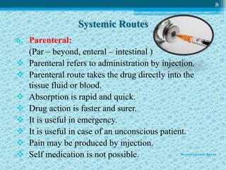 Routes of drug administration | PPTX