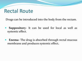 Routes of drug administration | PPT