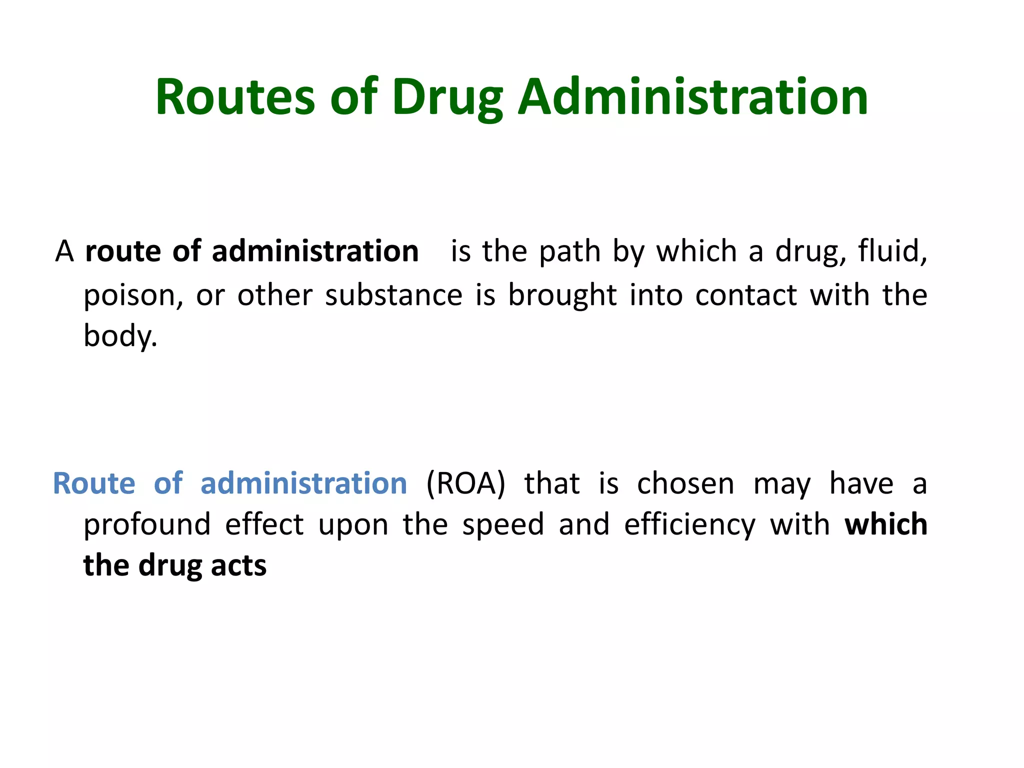 Routes of drug administration | PPTX