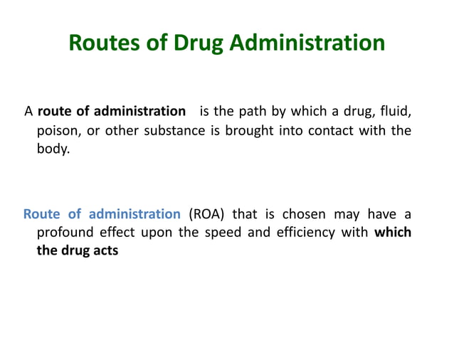 Routes of drug administration | PPT