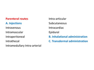 Routes of drug administration | PPTX