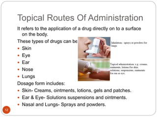 Routes of drug administration | PPTX