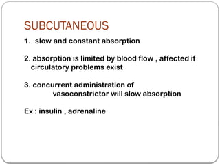 ROUTES OF DRUG ADMINISTRATION pharmacology | PPTX | Skin and ...