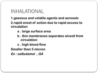 ROUTES OF DRUG ADMINISTRATION pharmacology | PPTX
