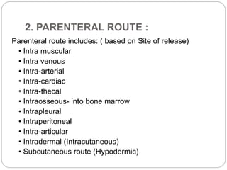 Routes of drug administration as | PPT