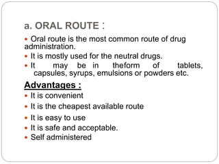 Routes of drug administration as | PPT