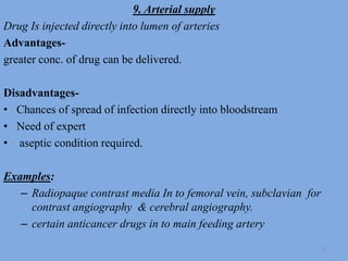 Routes of drug administration - Part II for mbbs | PPTX