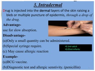 Routes of drug administration - Part II for mbbs | PPTX