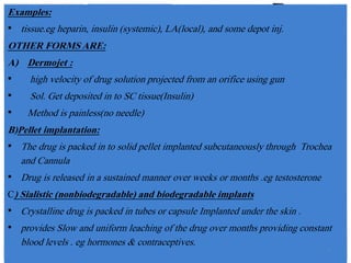 Routes of drug administration - Part II for mbbs | PPTX