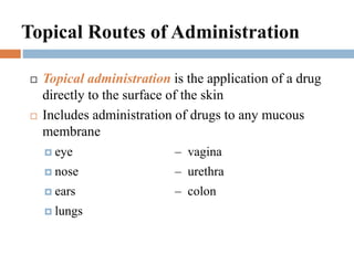 Routes of drug administration1 | PPTX