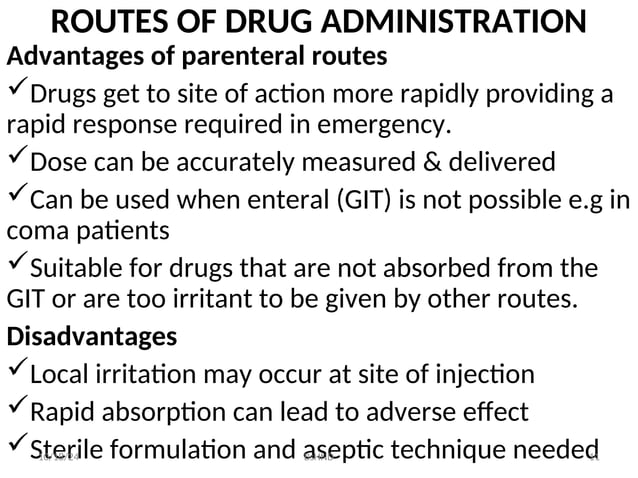 ROUTES OF DRUG presentai ADMINISTRATION 3.ppt