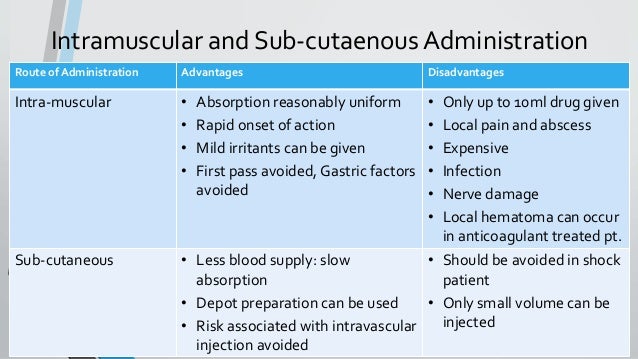 Routes of drug administration for bns 1st year
