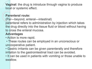 Routes of drug administration ppt | PPT