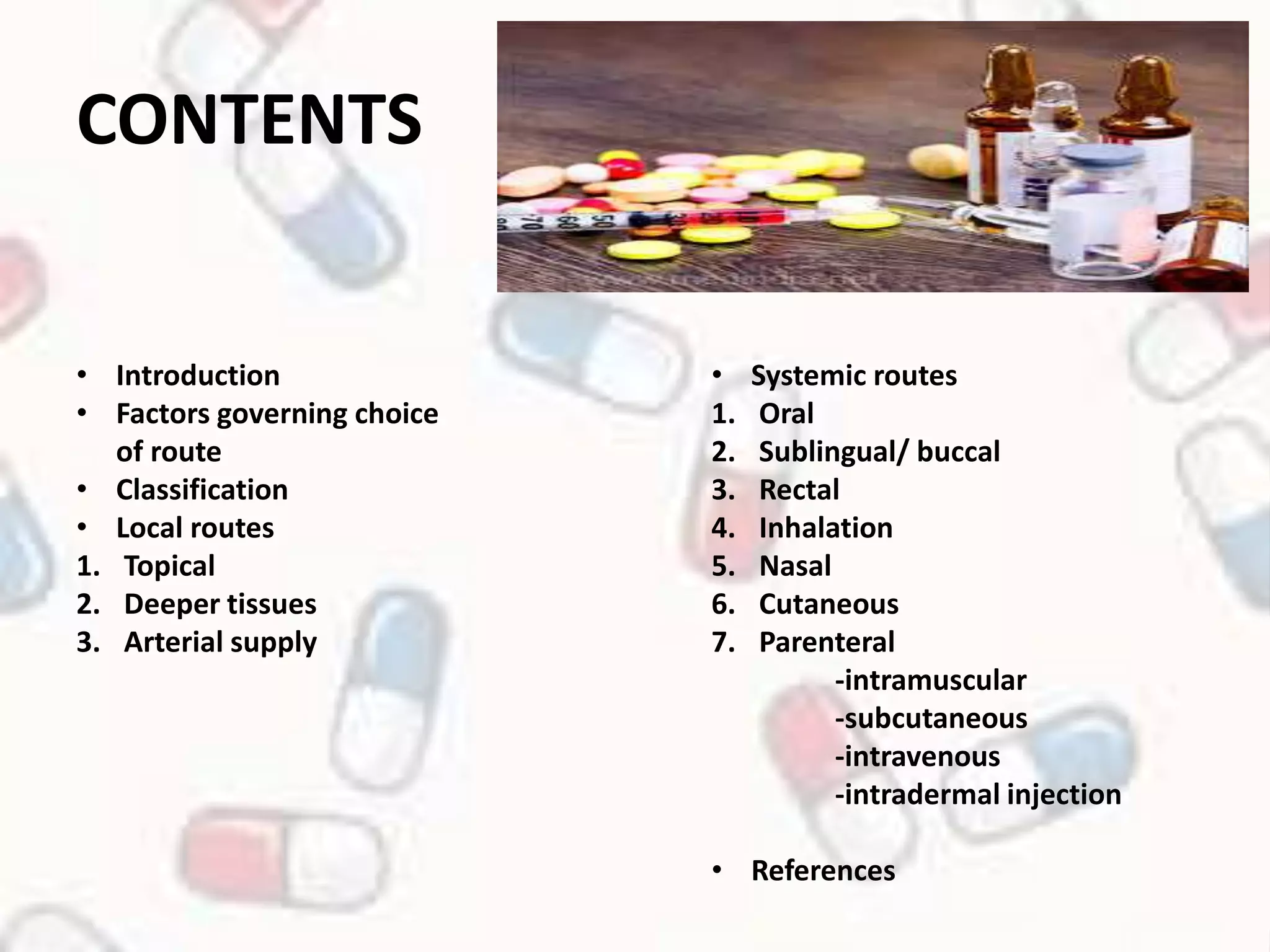Pharmacology Routes of drug administration seminar | PPTX